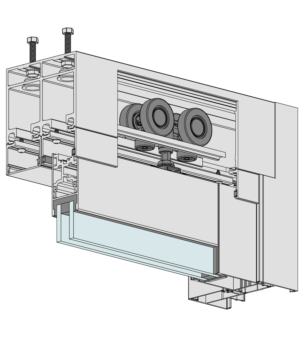 Series 704T SlideMASTER™ Sliding Door (Top Hung) - Design Window Solutions